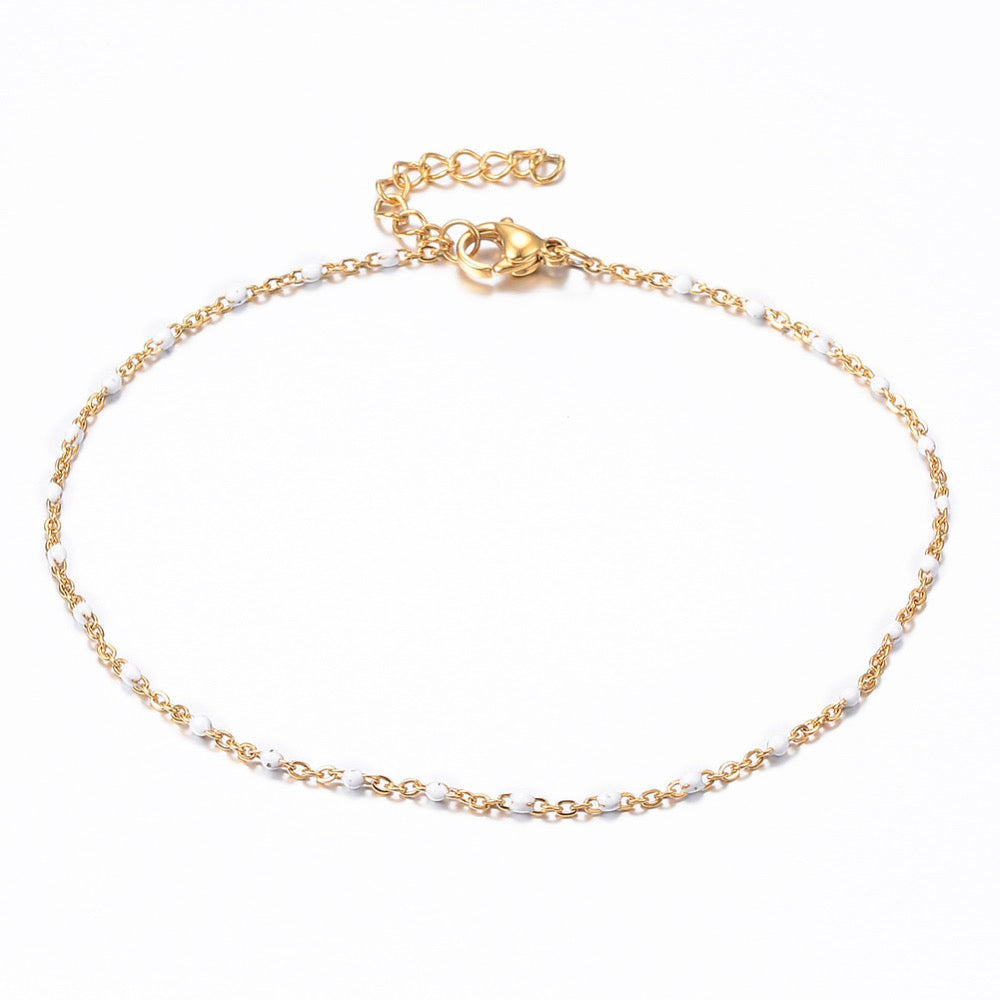 Ocean foam golden anklet – Nowmeboutique